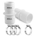 Lizheee Set Of 2 Hose Connectors 38 Mm To 38 Mm Pool Adapter 38 To 38 Mm Pool Hydraulic Hose
