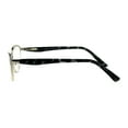 Womens Metal Rim Cat Eye Diecut Deco Powered Reading Glasses Silver 2 5