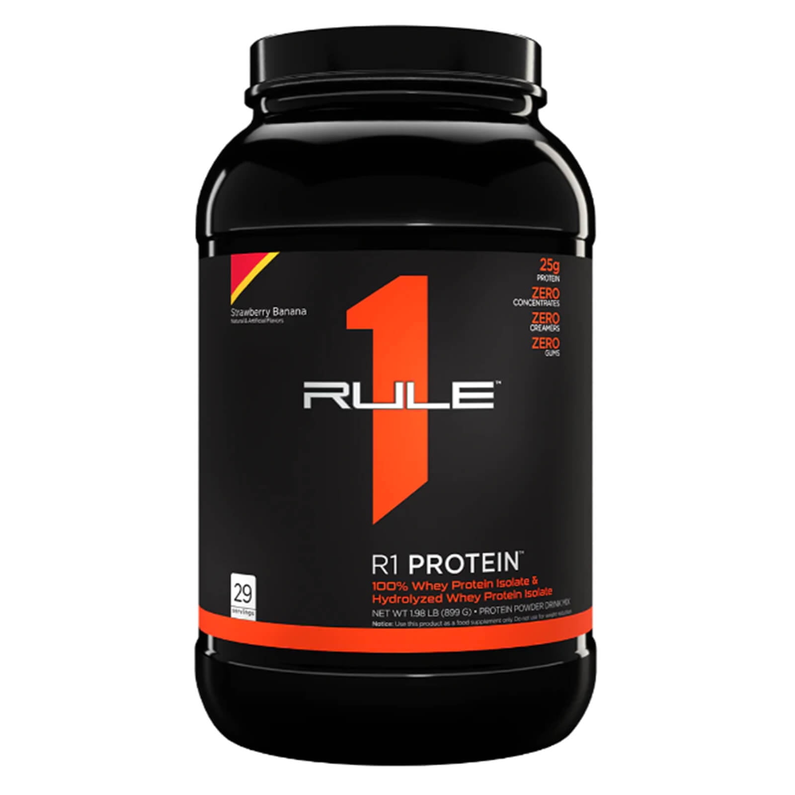 RULE 1 Protein 29 serv Strawberry Banana Whey Protein Isolate ...