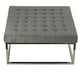 Cortesi Home Caroline Tufted Velvet Ottoman, Light Grey - Walmart.com