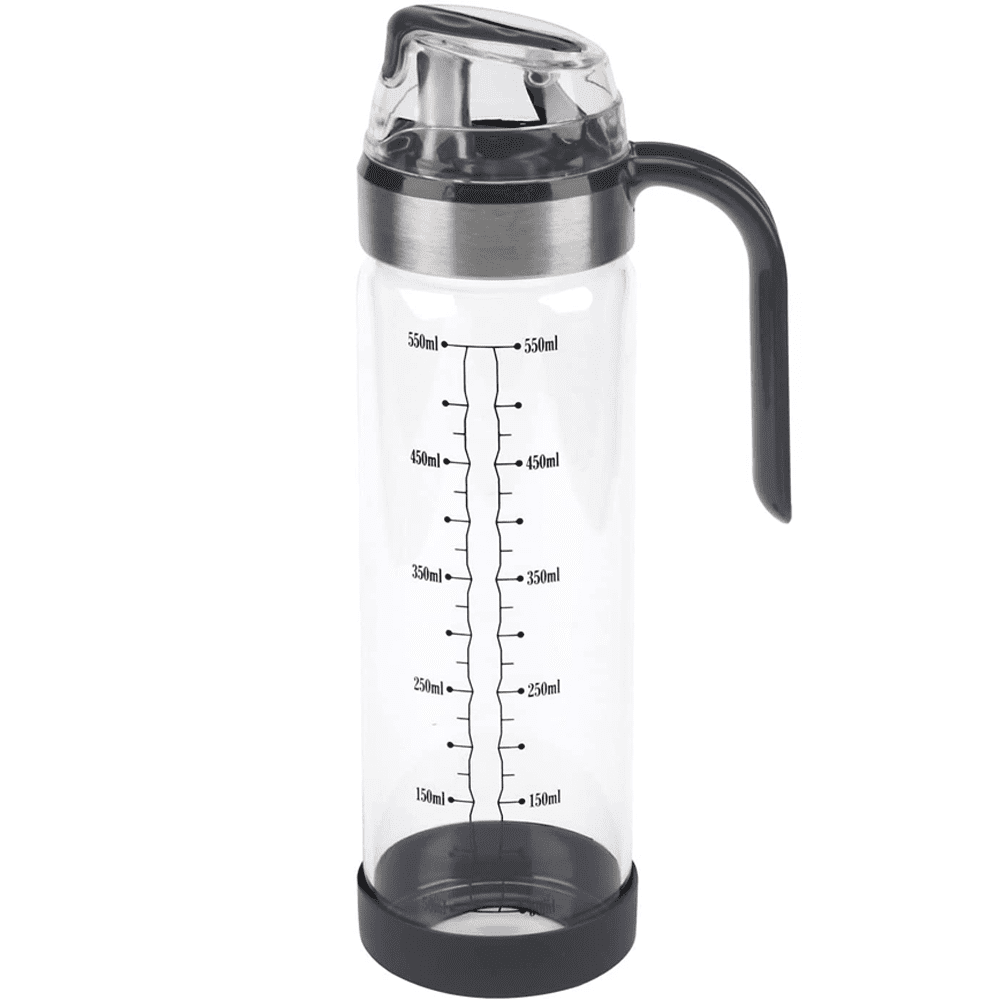Auto-Flip Olive Oil Dispenser, Glass Condiment Container with Pour ...