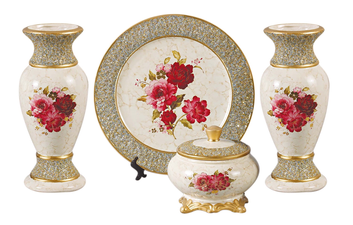D'Lusso Designs Serina Design Four Piece Accessory Set - Walmart.com
