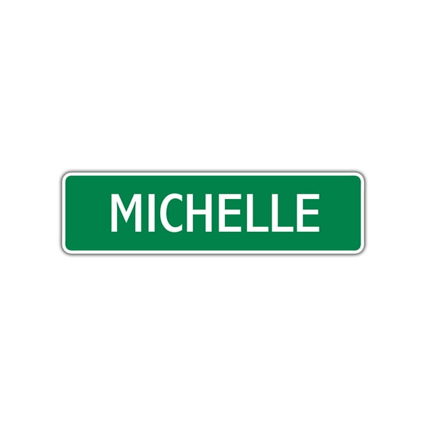 Michelle Girls Children Name Indoor Outdoor Letter Printed Label Wall ...
