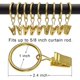 60 Pack Curtain Rings with Clips, Curtain Clip Rings Hooks, Bow Hanger ...