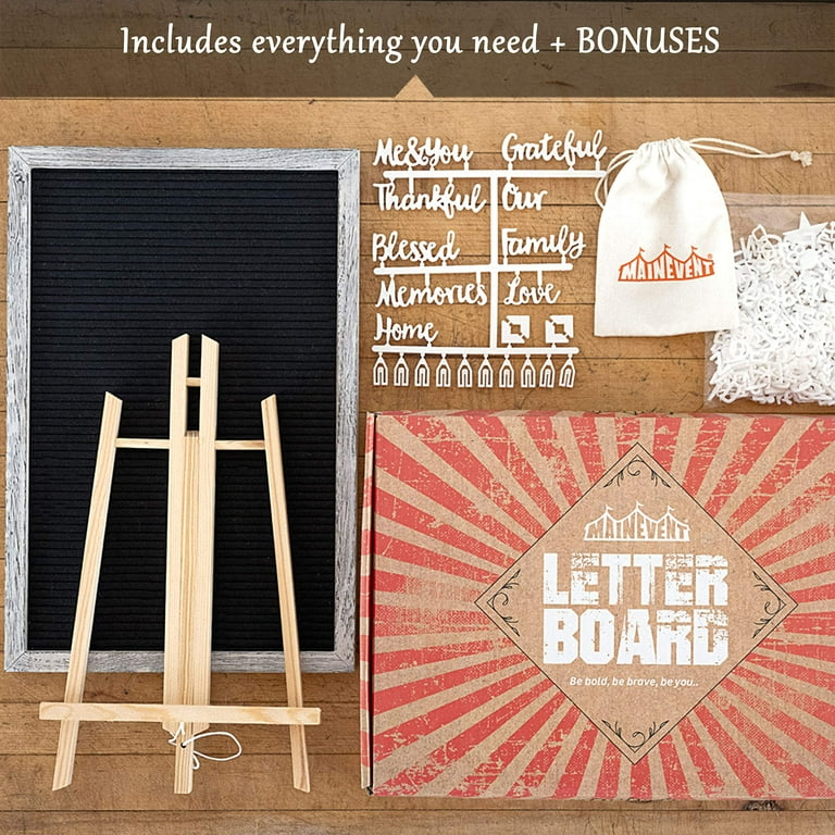 Shabby Chic Message Board Felt Letter Board With 10x10 Inch Rustic
