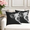 Black Pig Throw Pillow Covers 18 x 18 Inch Pillow Covers Set of 2 ...