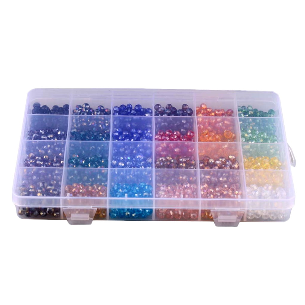 1200pcs/box 6mm Crystal Glass Beads with Hole for DIY Craft Bracelet ...