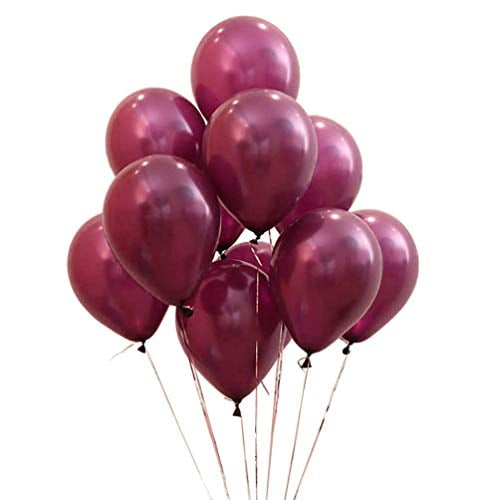 AZOWA Burgundy Balloons 12 inch Pack of 100 Maroon Latex Balloon ...