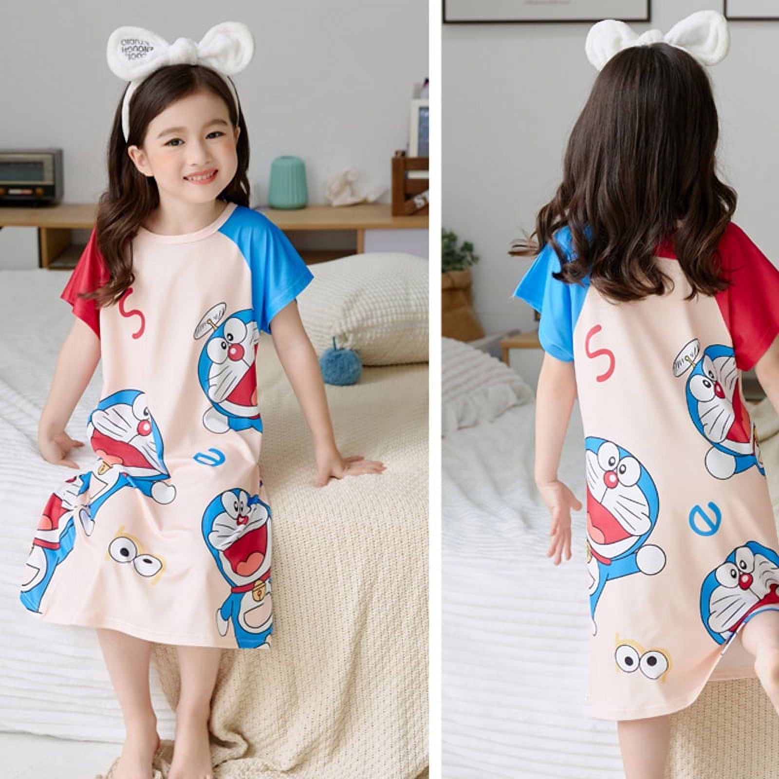 Pijamas infantiles de verano para niñas, lindos pijamas de manga corta ...