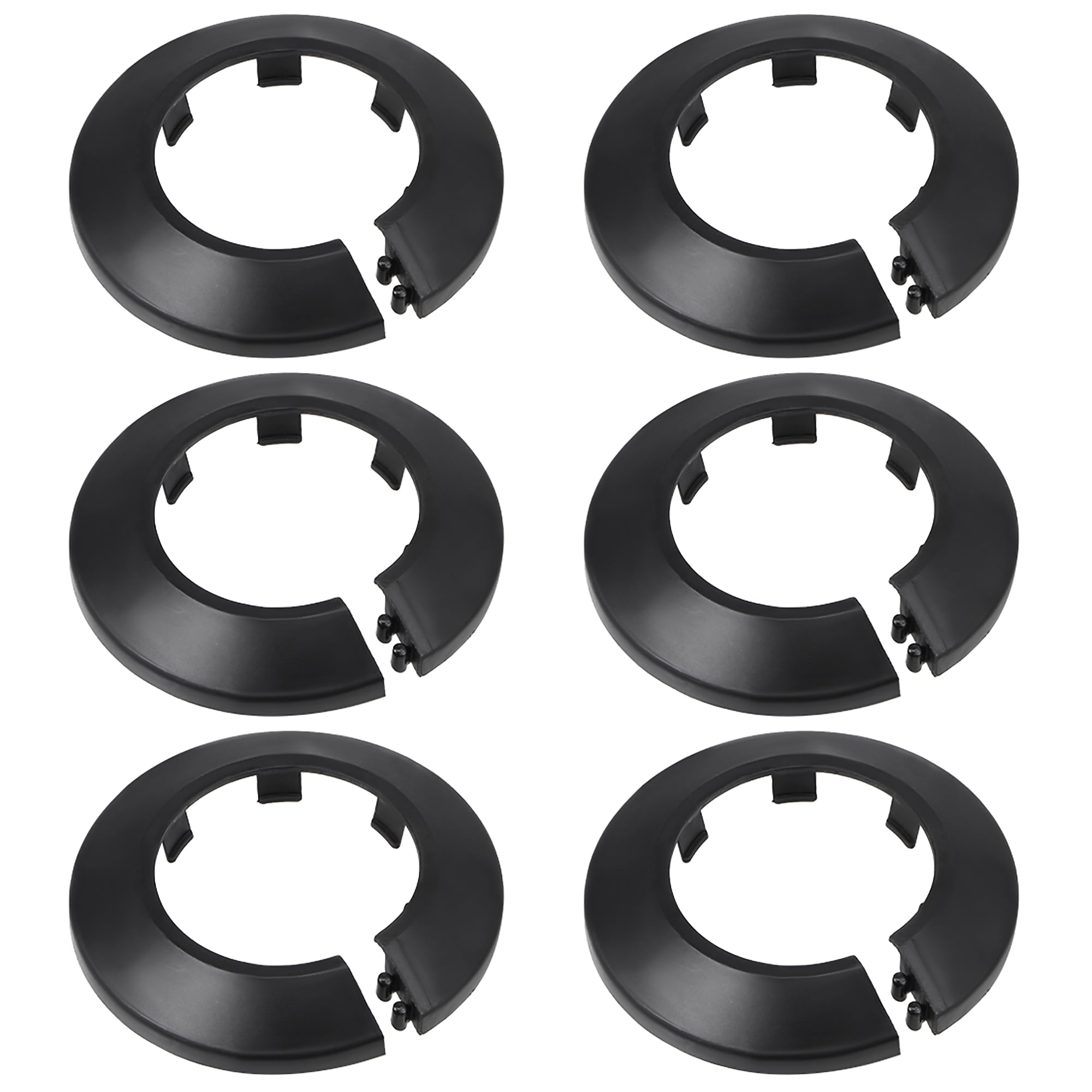 Uxcell 43mm PP Plastic Black Water Pipe Cover Decoration 6 Pack ...