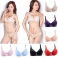 Hevirgo Women S Fashion Sexy Lace Deep V Push Up Shaping Padded