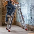 Lift Ladders 18’ Reach 5 in 1 Multi Position Aluminum Step Ladder ...