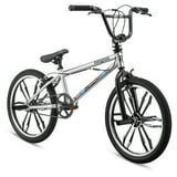 Mongoose Grid Mag 20-Inch BMX Freestyle Bike, Single Speed, Silver, Lightweight, Durable ...