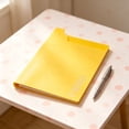 BIZHUA Lightweight Folder Yellow, Durable Paper Pouch for Letter Size ...