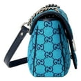 Gucci Flap Marmont Matelasse Blue Printed Canvas Shoulder Bag 443497 ...