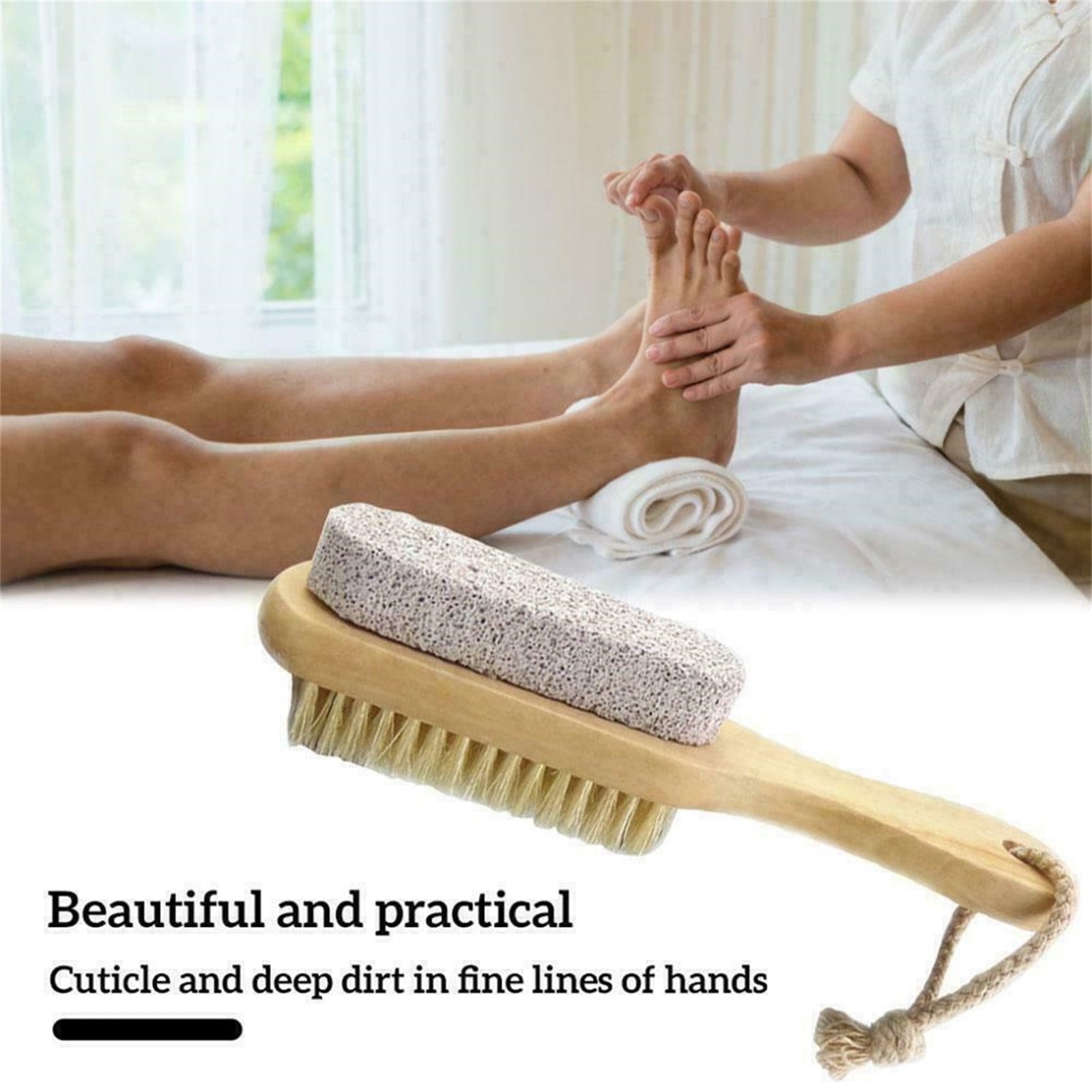 Click here for Mauxda Pumice Stone For Feet With Natural Bristle... prices