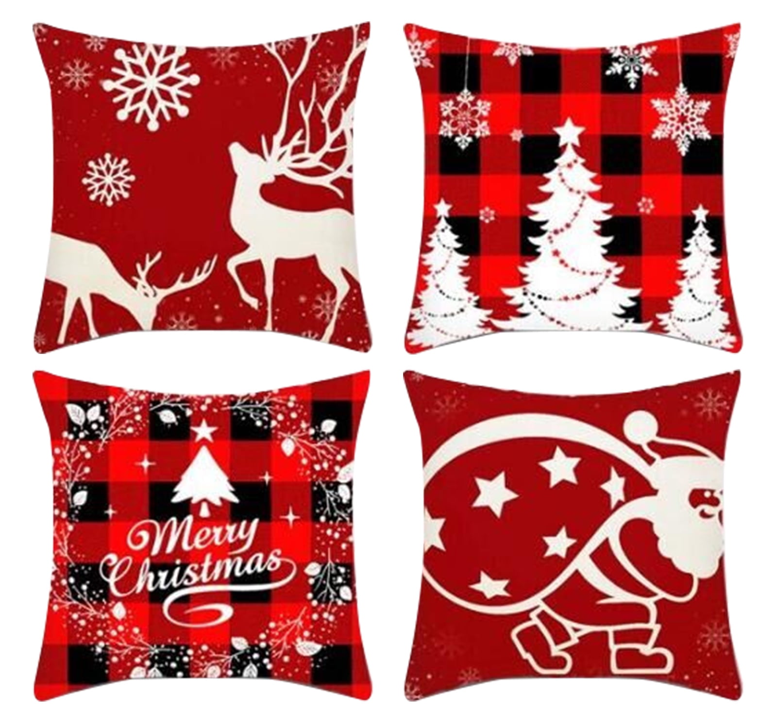 Pillow Covers Pillows Winter Xmas Holiday Farmhouse Outdoor Snowflake ...