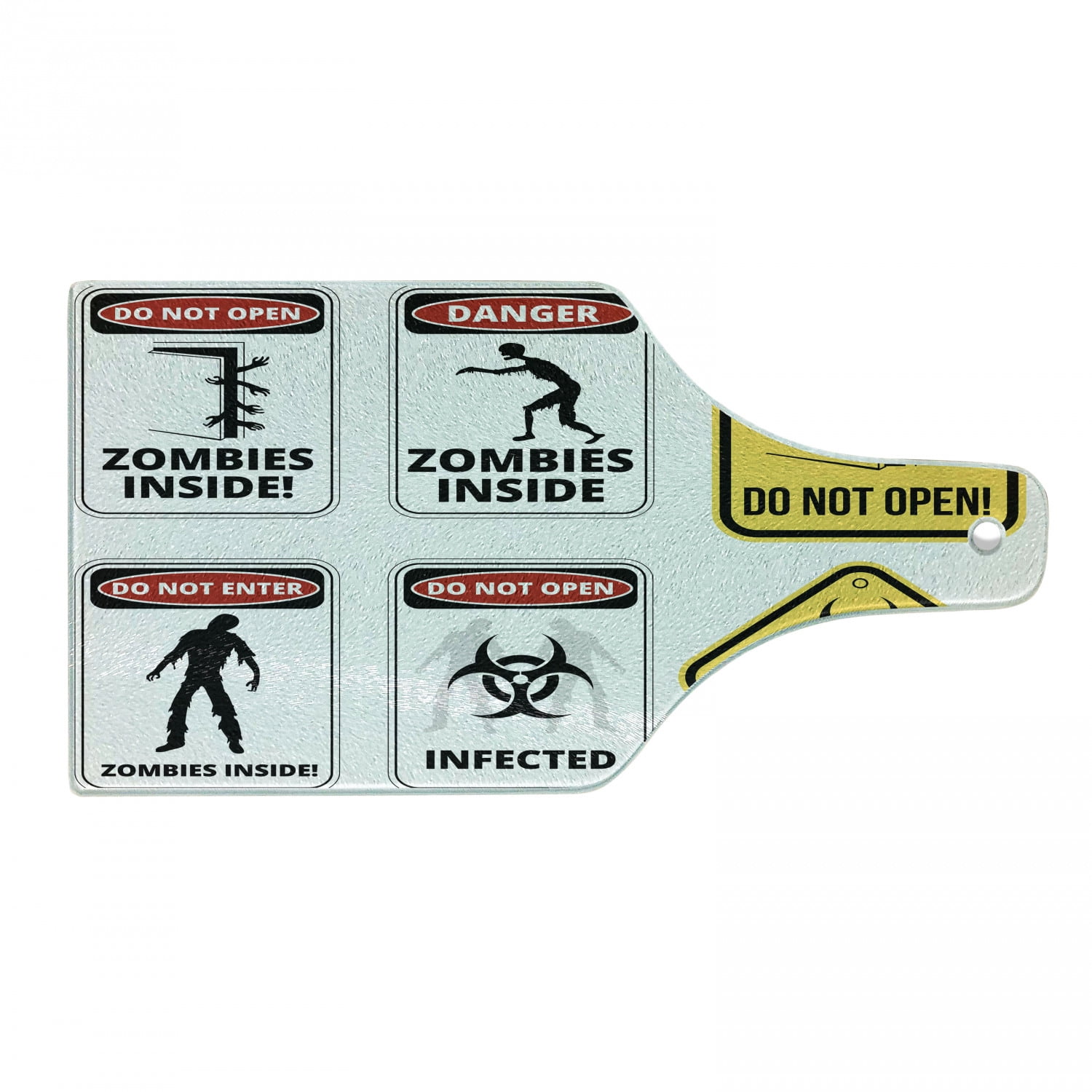 Zombie Cutting Board, Warning Signs for Evil Creatures Paranormal ...