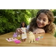 Barbie Doll & Newborn Puppy Playset, Brunette Doll with 3 Color-Change ...