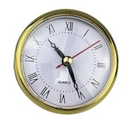 T-HOTLYST Stylish Gold Trimmed Snooze Clock Insert 3Inch Clock Movement ...