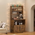 Farmhouse Bakers Rack with Storage Cabinet – Thickened Countertop ...