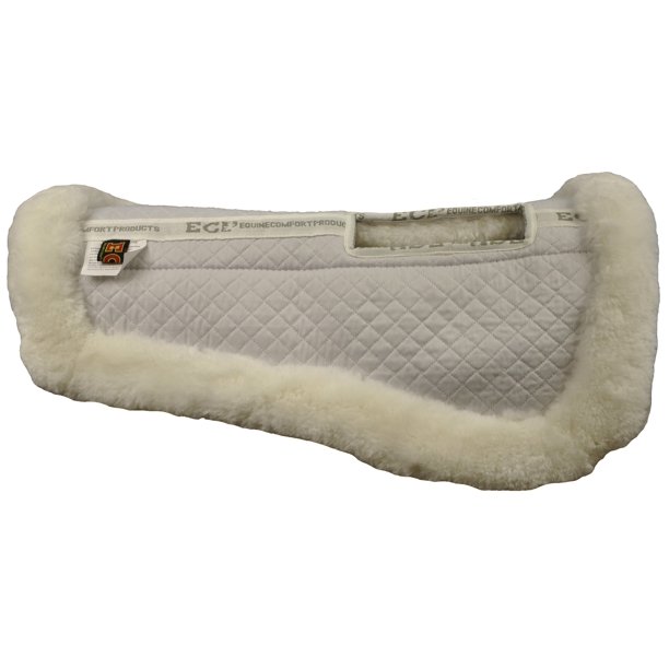 ECP Sheepskin Wither Relief Half Saddle Pad (Large, White) - Walmart.com