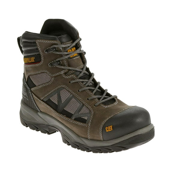 Caterpillar Men's Compressor Grey 6" Waterproof Work Boot Composite Toe ...