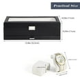 YMWVH 6 Slot Watch Case, 2-Layer Jewelry Storage Organizer with Glass ...