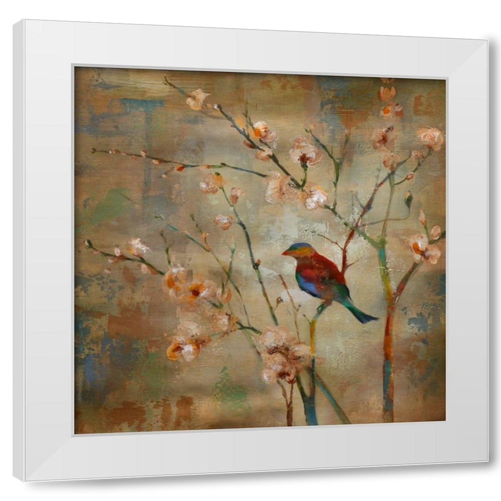 Emma Russo 4x14 White Modern Wood Framed Wall Art Titled - Branch ...