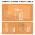 FXW Homeplus Dog Playpen Designed for Indoor Use, 1 Add-on Gate, 40 ...