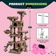Amolife 82" Multi-Level Large Cat Tree Tower with Hiding Condos, Velvet ...