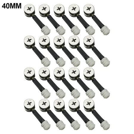 Bgsha 20PCS 3 In 1 Screw Furniture Connector Screws Fittings Connecting ...
