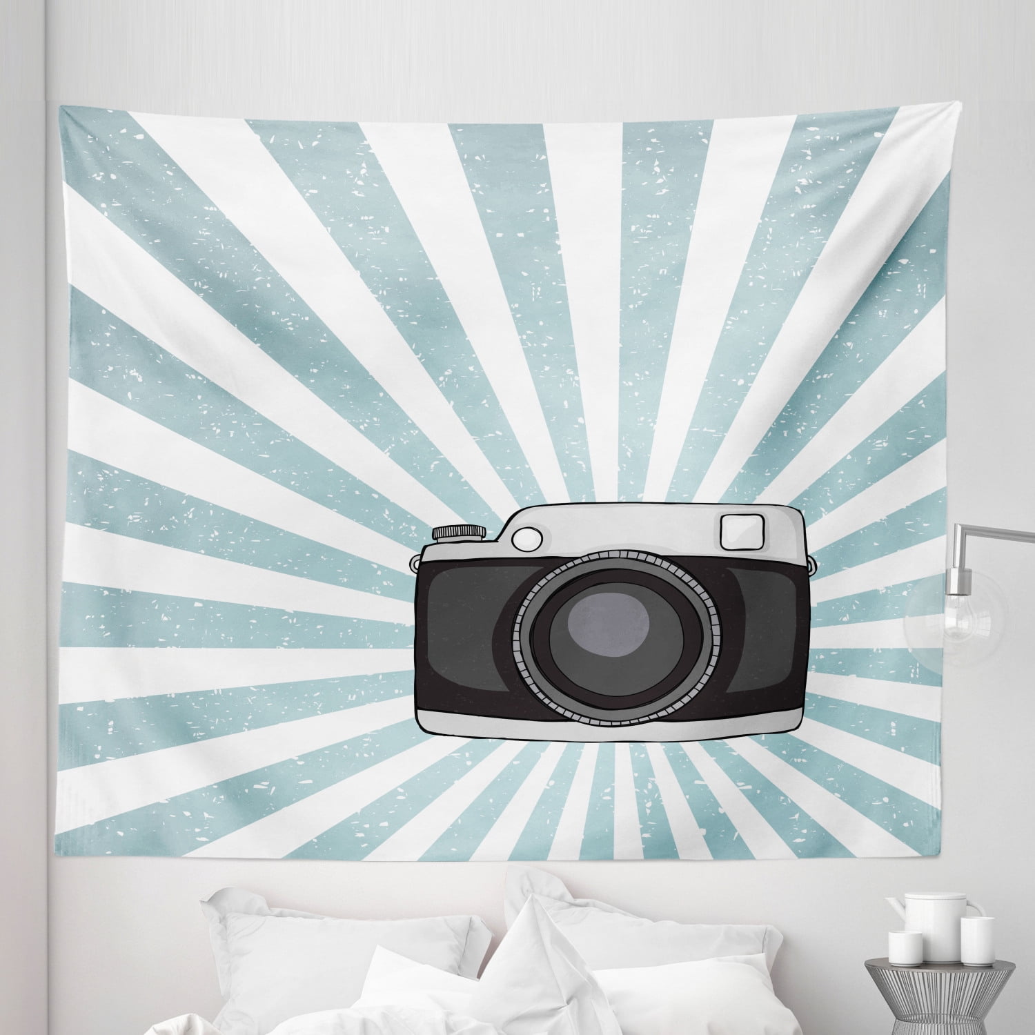 Camera Tapestry, Retro Pop Art Style Photo Device for Recording Videos ...