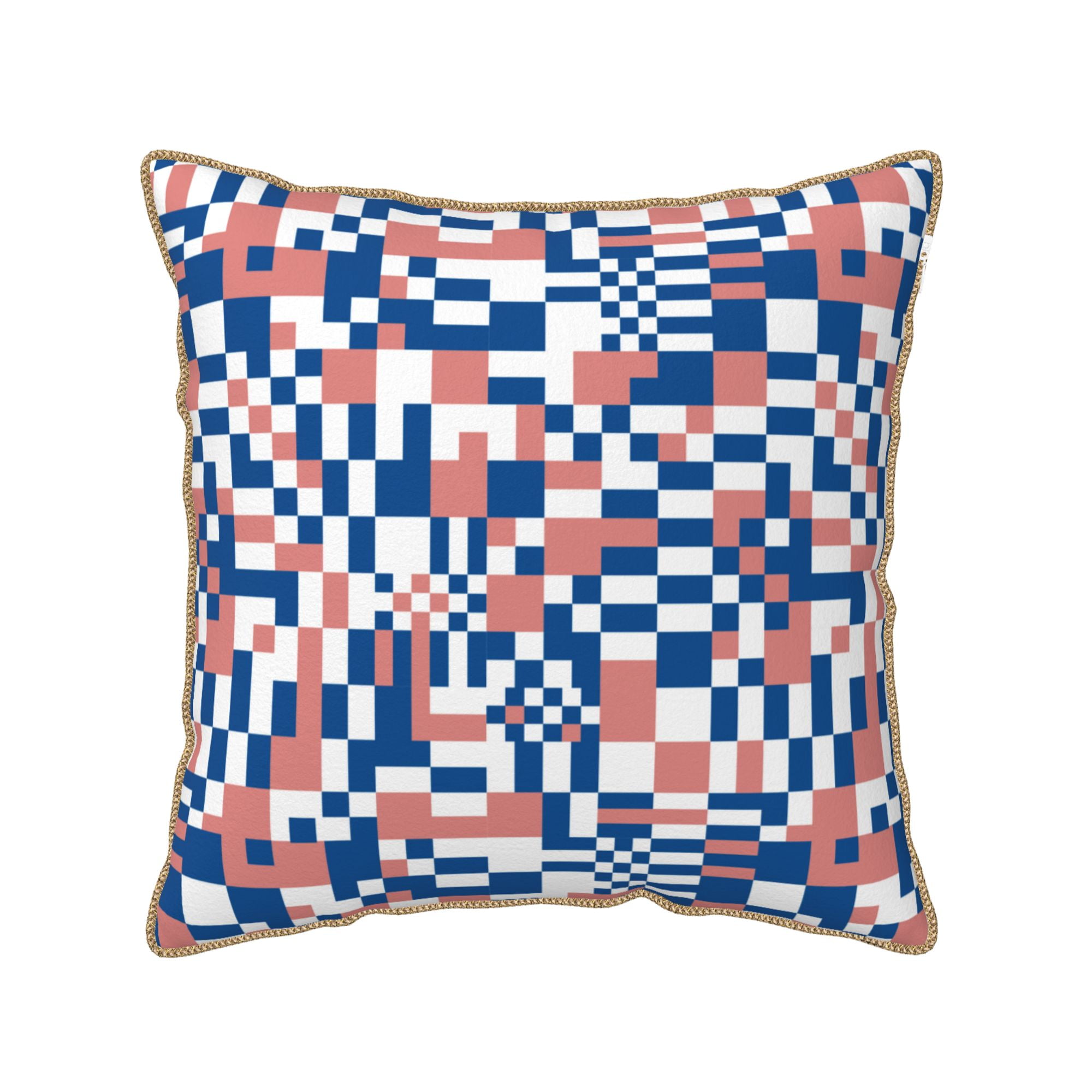 ZNDUO Flat Checkerboard Blue Block Pattern Throw Pillows for Couch ...