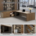 Luxury Modern Alternative L-Shaped Ergonomic Executive Desk With ...