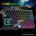 ZIYOU LANG K61 Wired Gaming Keyboard with RGB Backlit, Mechanical Feel ...