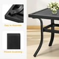 LEHOME Small Metal Outdoor Coffee Side Table, Steel Coffee Tables for ...
