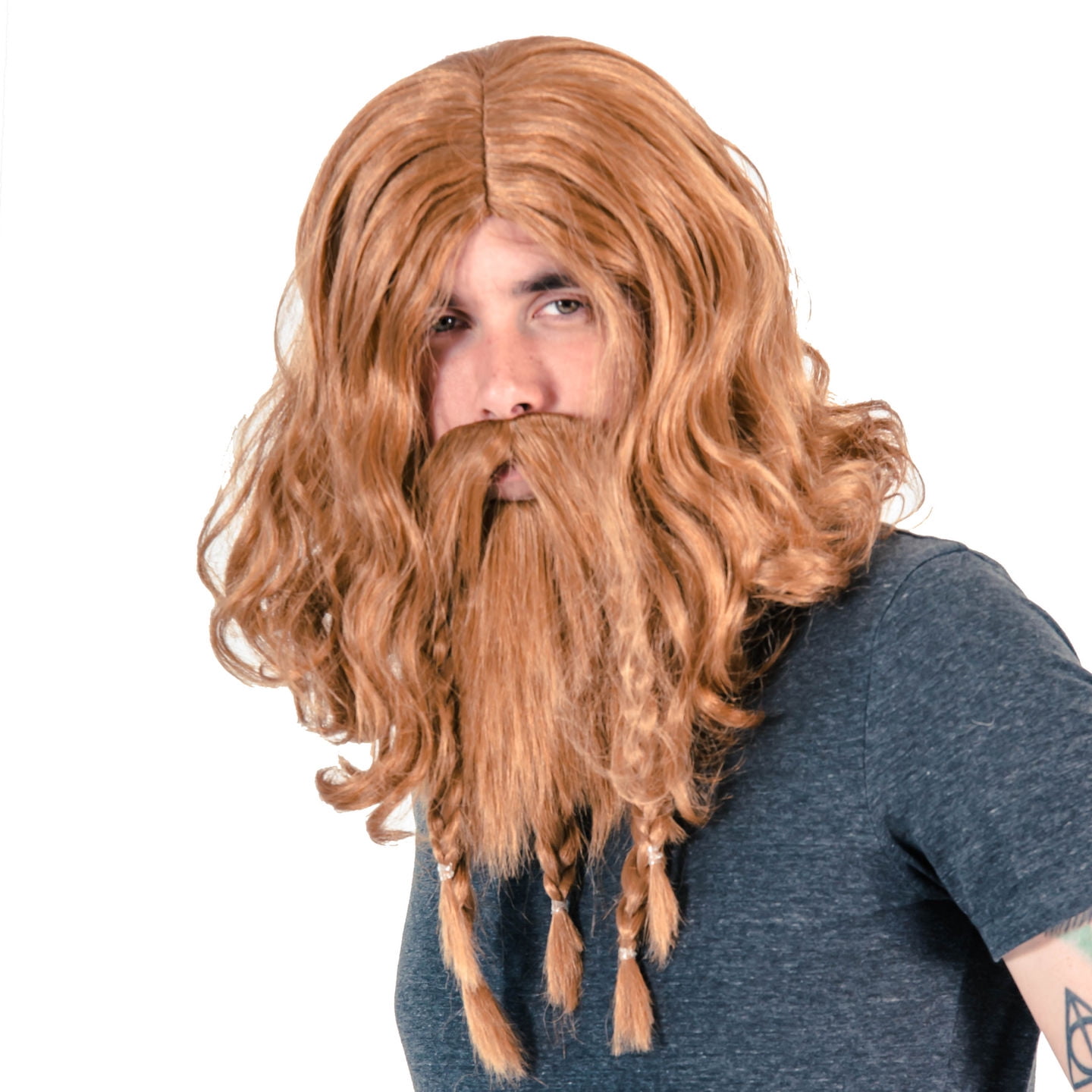 Adult Deluxe Viking Wig and Beard Costume Accessory Set - Walmart.com