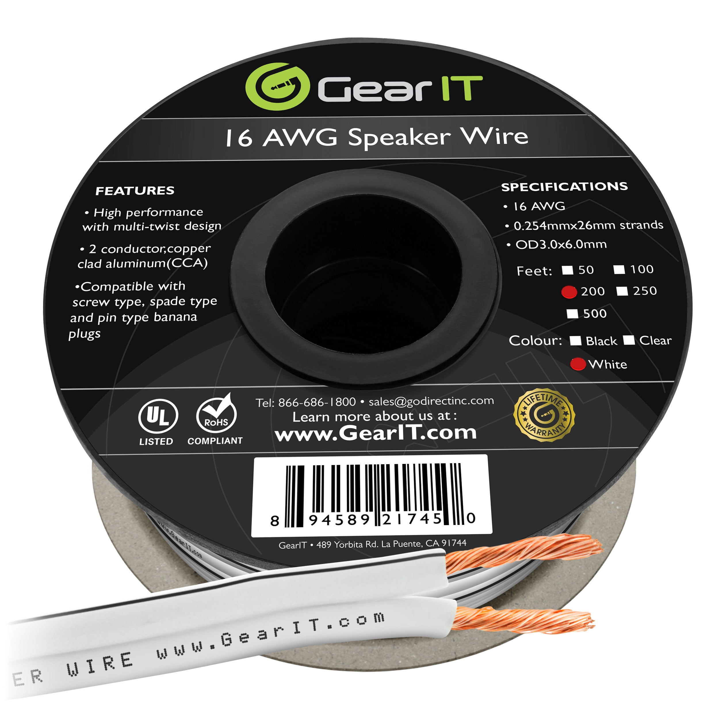 16 Gauge Speaker Wire GearIT 200 Ft 16AWG For Home Theater And Car 16-gauge-speaker-wire-gearit-200-ft-16awg-for-home-theater-and-car