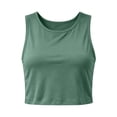 AGWOLF Crop Tank Tops for Women Casual Summer Sleeveless Shirts Cute ...