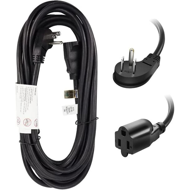 EP 10 Ft 16/3 Flat Plug Indoor Extension Cord, Black Low Profile ...