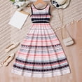 Boho Dresses for Girl Sleeveless Backless Tie Strap Striped Girls ...