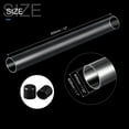 Clear Rigid Tube Round Plastic Tubing with Black Rubber Cap, 305mm/ 12 ...