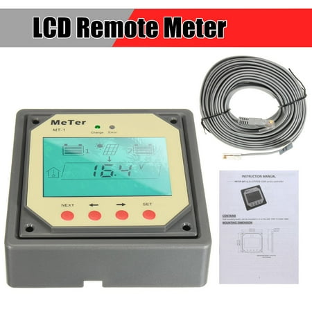LCD Remote Meter For Dual Battery Solar Controller Regulator MT1 10m ...