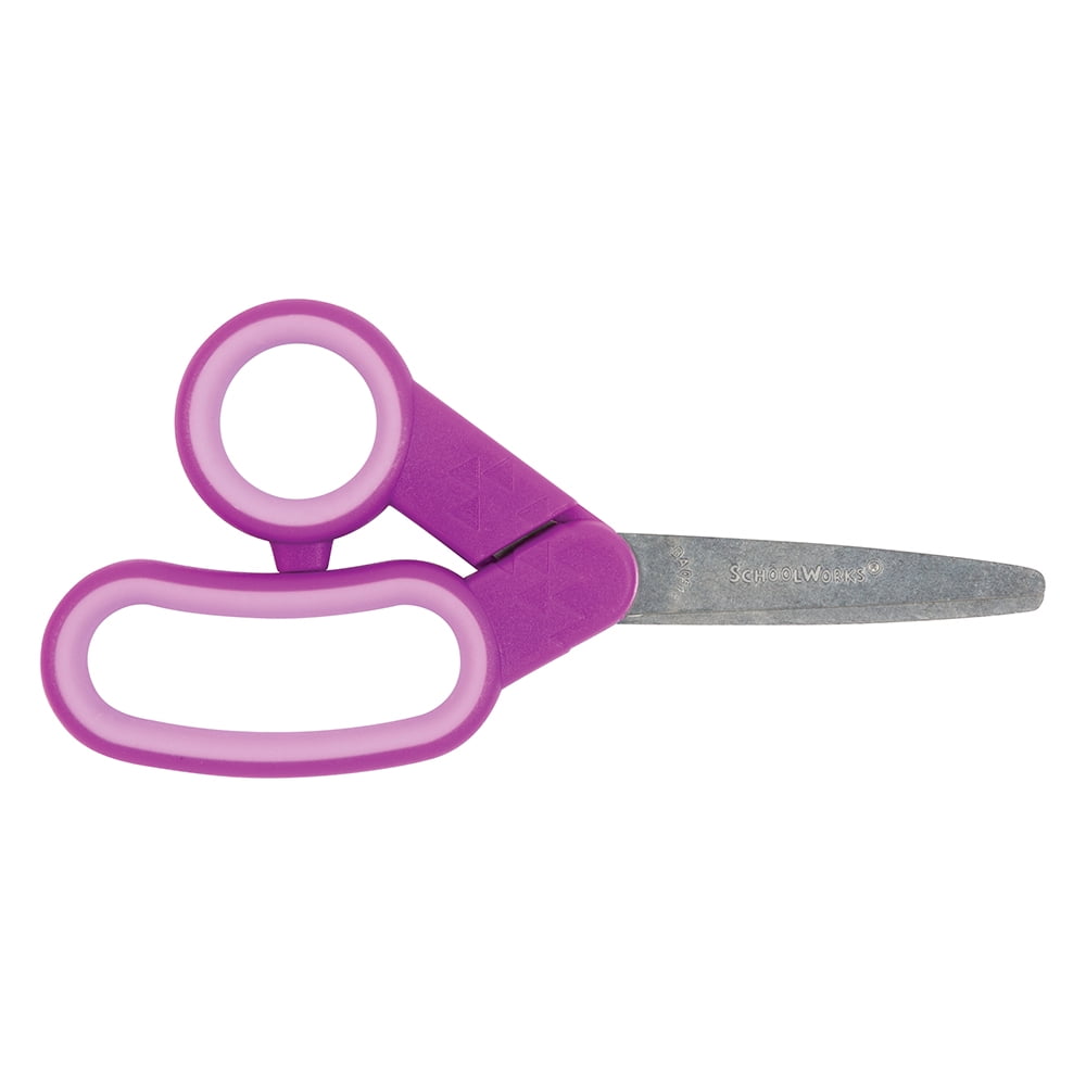 School Works Squishgrip 5" Kids Scissors, Blunt-Tip, Purple - Walmart ...