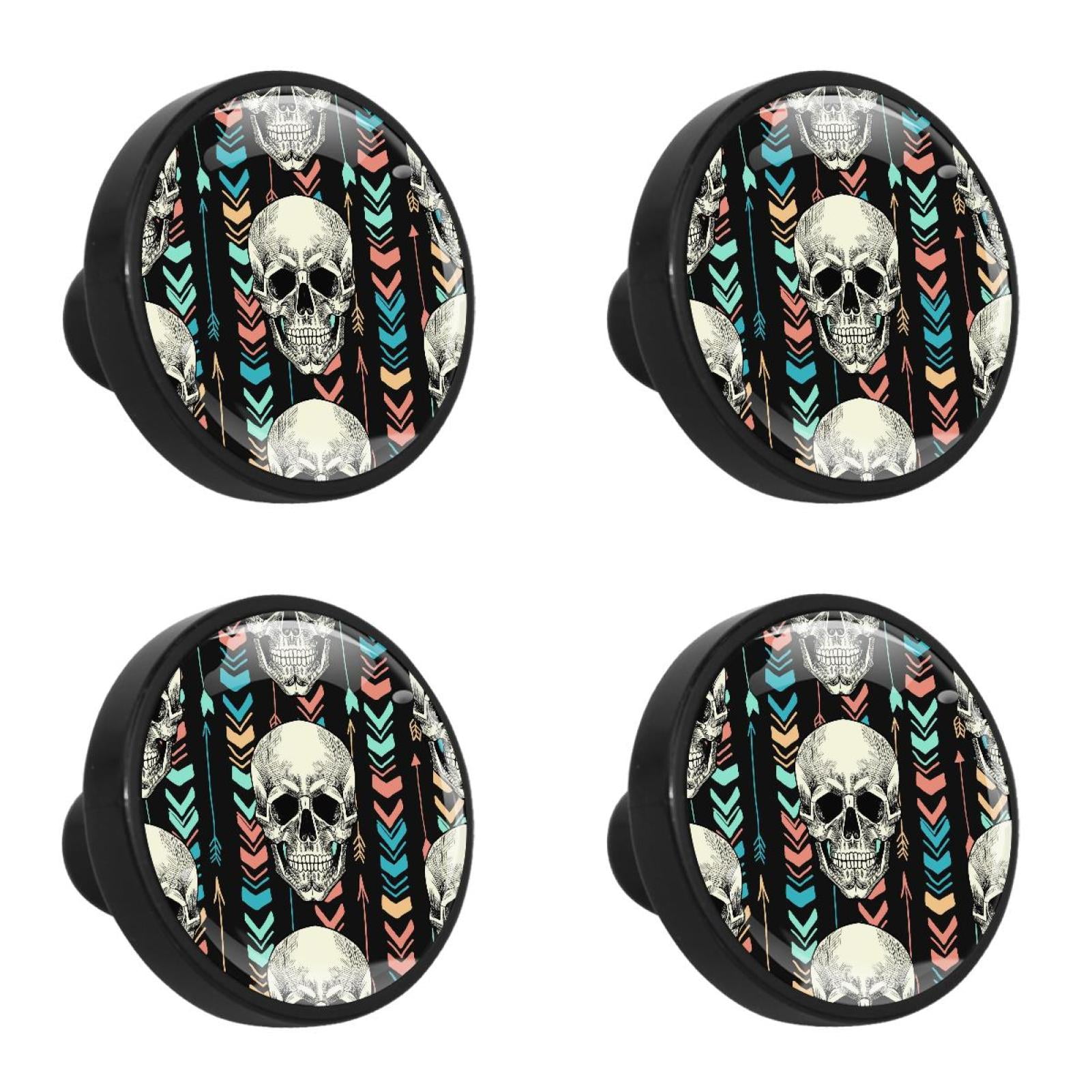 4 Pcs Skull Knobs for Kitchen Cabinet Cupboard Dresser Bookcase Drawer ...