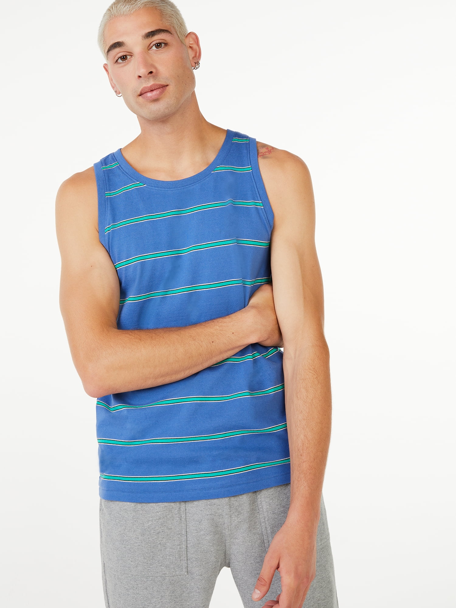 Free Assembly Men's Striped Tank Top - Walmart.com