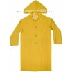 2 Piece PVC Poly Vinyl Chloride Rain Coat with Hood, Yellow - Large ...