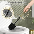 Toilet Bowl Brush and Holder Set 2 Pack with 4 Extra Brush Heads ...