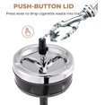 Ashtray with Lid Standing Ashtray Height Adjustable 3 Part Floor ...